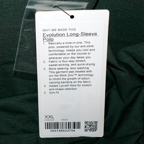 LULULEMON Evolution Long-Sleeve Polo Men Size XXL Rainforest Green ...