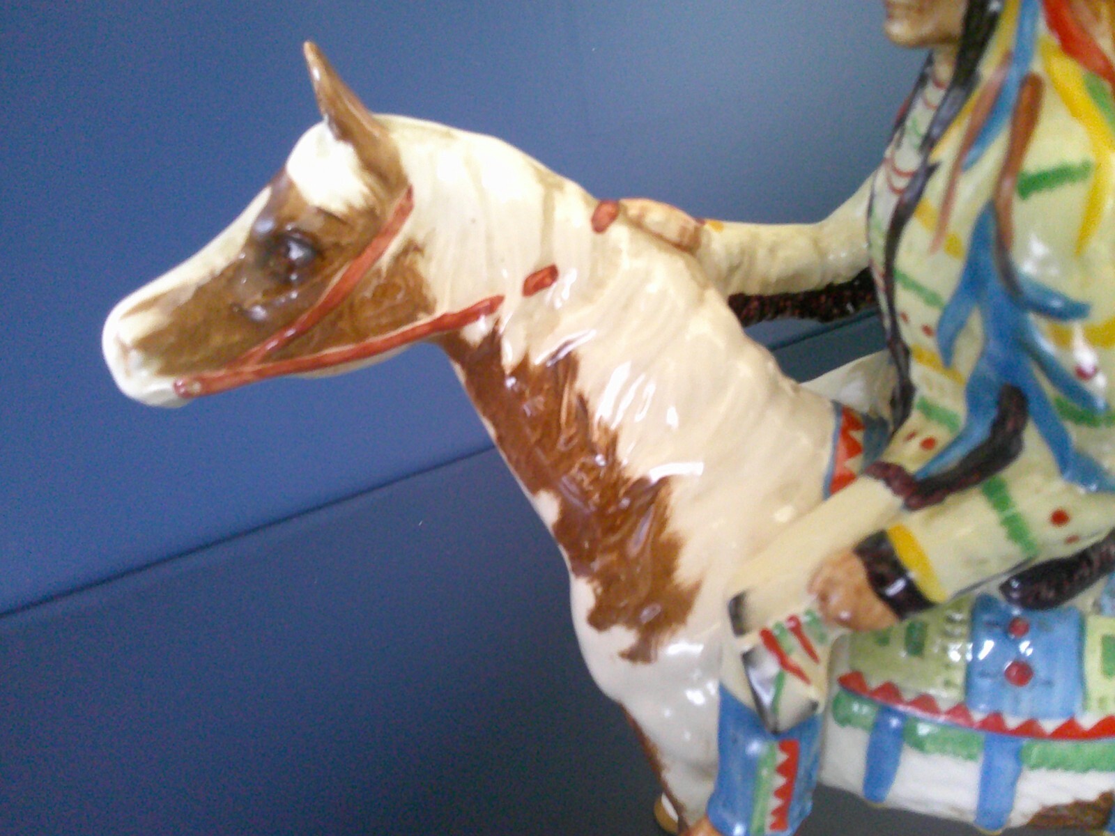 Vintage Beswick Indian Chief Mounted On Skewbald Horse 1391 By Orwell ...