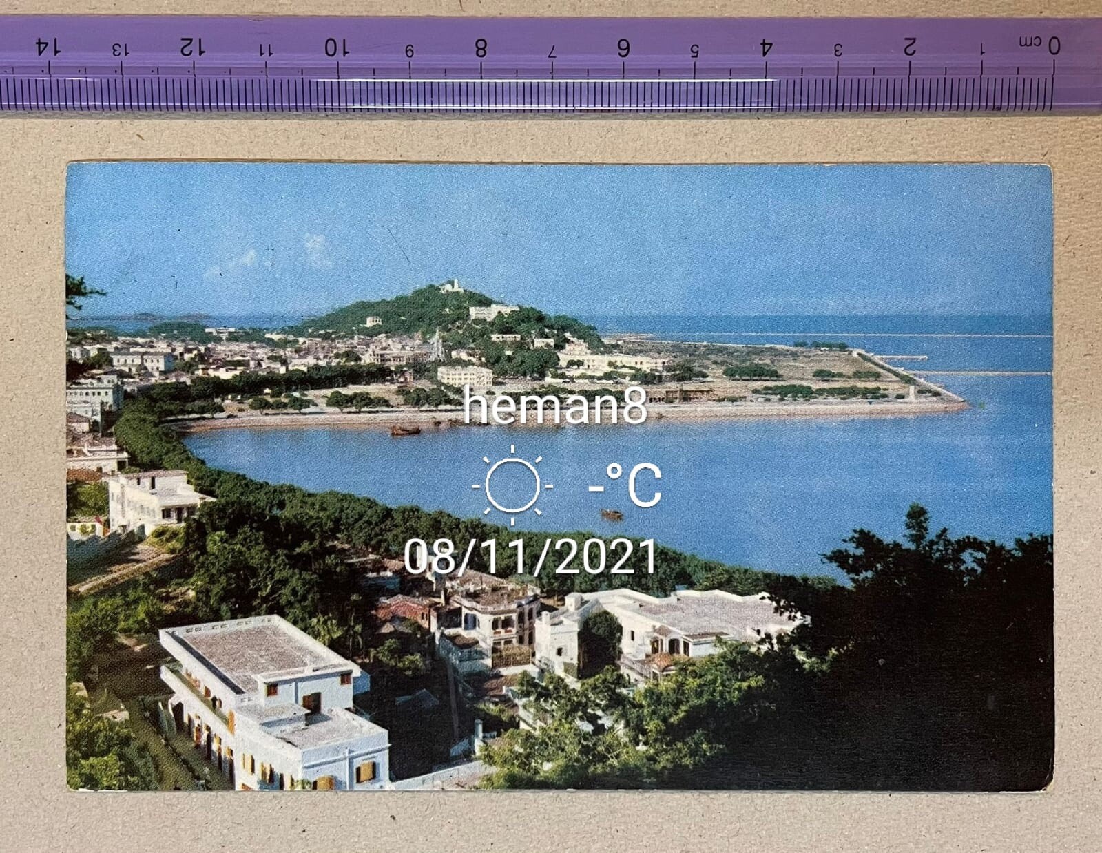 1959 Macau postcard The Lighthouse & The Reclamation Ground Hong Kong ...