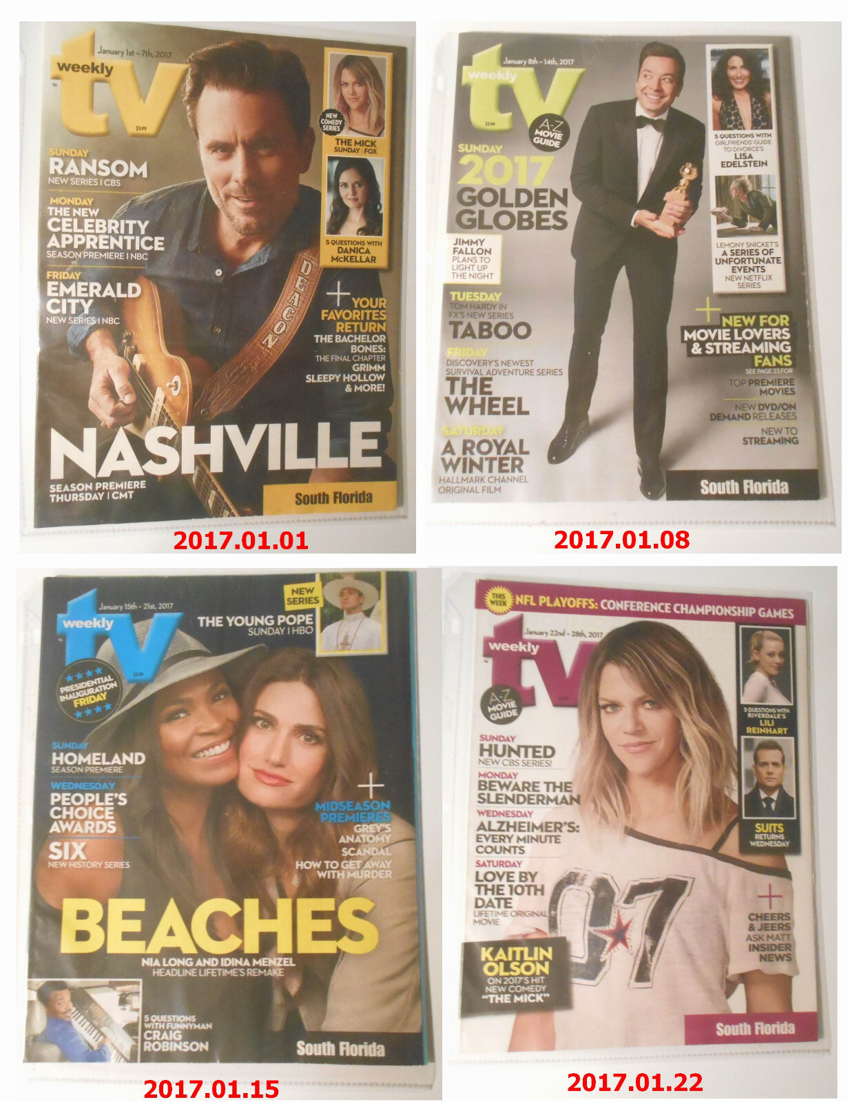 TV Weekly magazine issues from 2017. Rare and nice covers of current TV ...