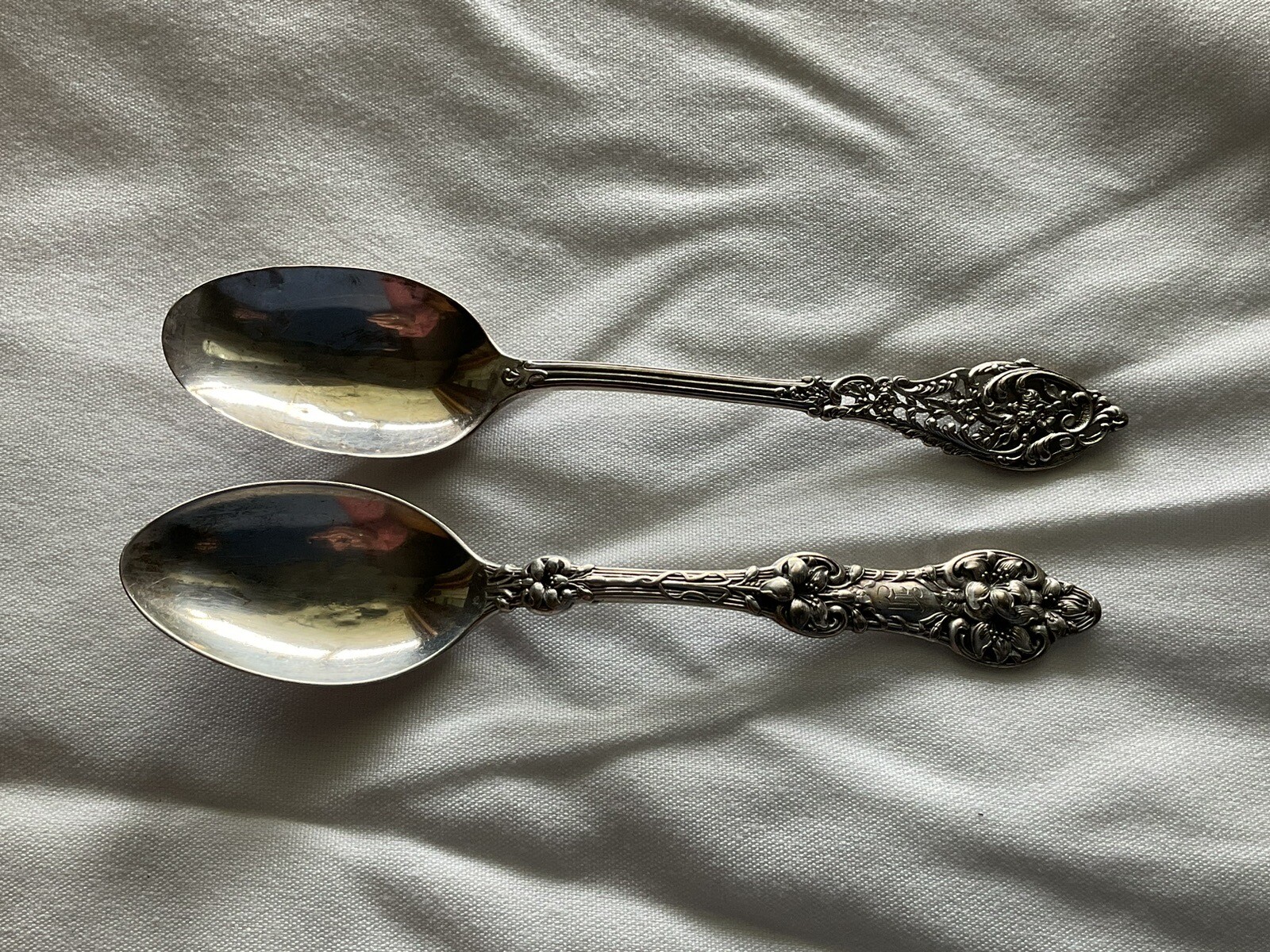 2 Antique Sterling Teaspoons scrap Or repurpose 1.76 Oz | eBay