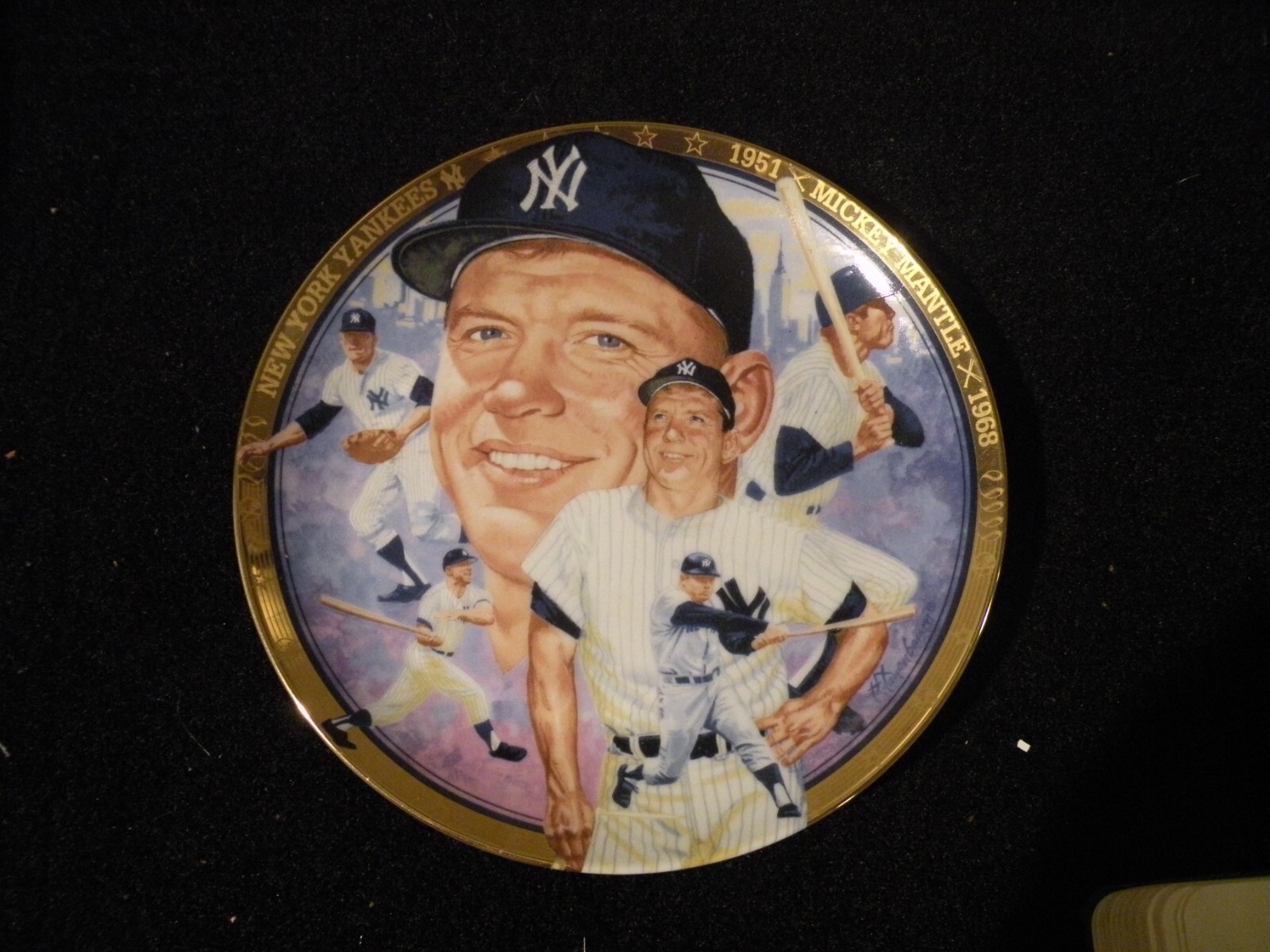 HAMILTON COLLECTION MICKY MANTLE ''THE LEGENDARY MICKEY MANTLE'' PLATE ...
