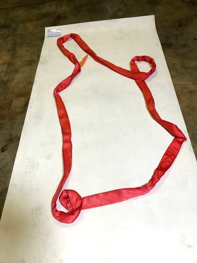10' Red Poly Endless Round Sling at 13,200 lbs Vertical & 26,400 lbs ...
