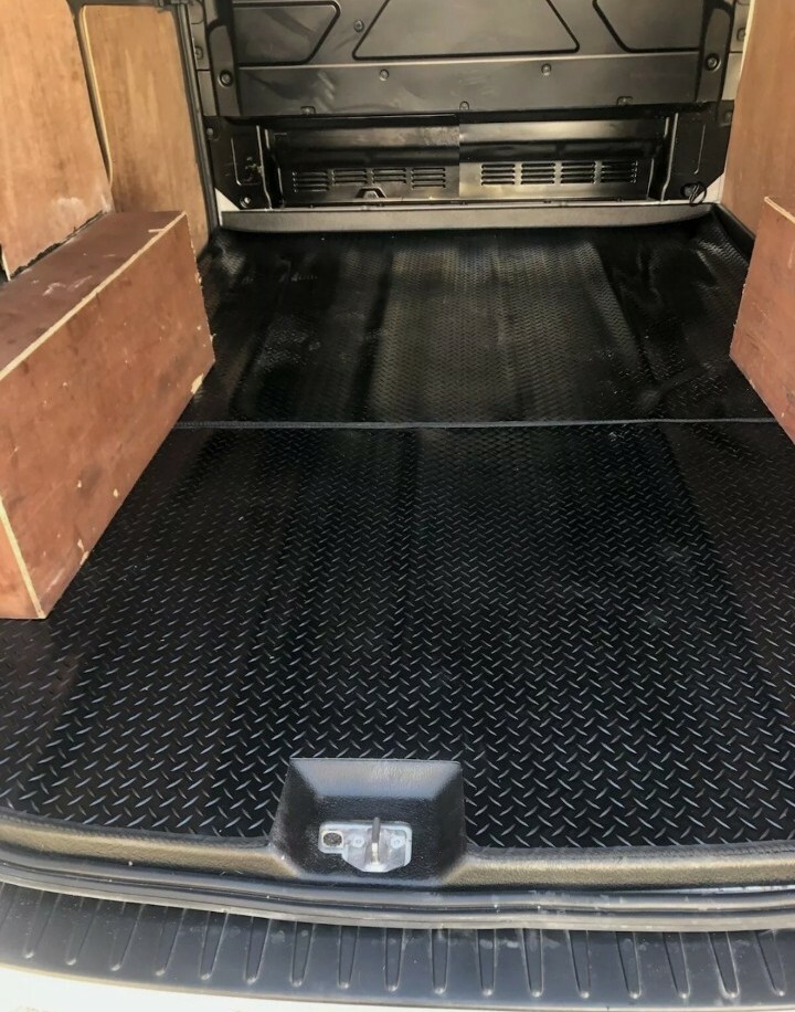 FOR FORD TRANSIT CUSTOM VAN LWB 2013 & ONWARD TAILORED BLACK RUBBER VAN ...