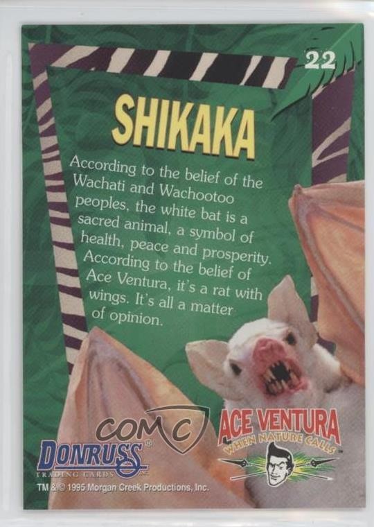 1995 Donruss Ace Ventura: When Nature Calls Shikaka #22 1m8 | eBay