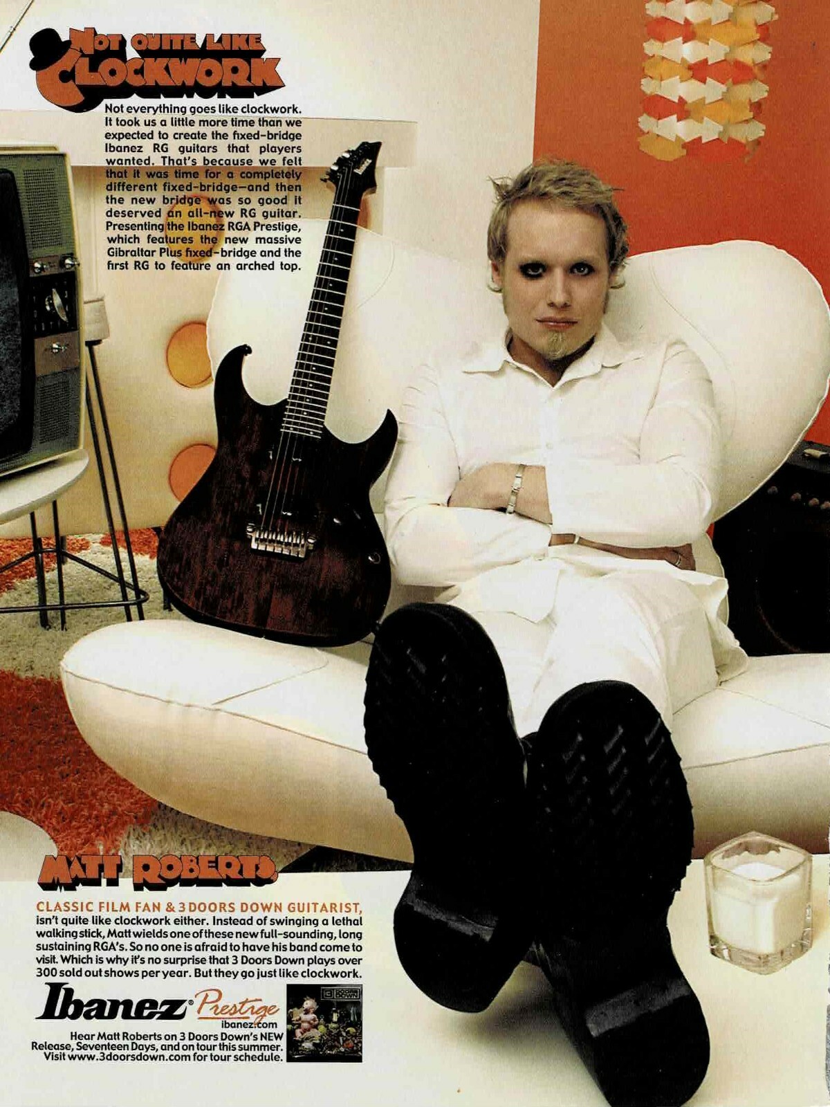 Ibanez Guitars - MATT ROBERTS of THREE DOORS DOWN - 2003 Print Ad | eBay