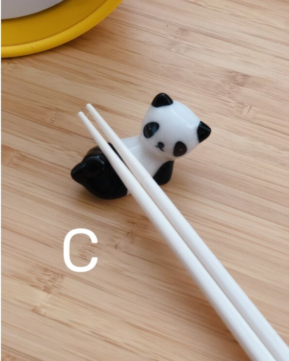 Set of 2 Cute Panda Chopstick Holder Novelty Lovely Kawaii Gift China ...