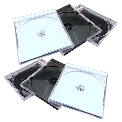 6pcs Plastic DVD Case Portable CD Storage Box CD Package Case DVD Box ...