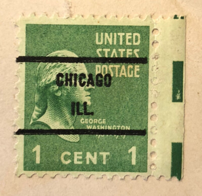 RARE / Vintage George Washington One 1 Cent Stamp US Postage-Chicago ...