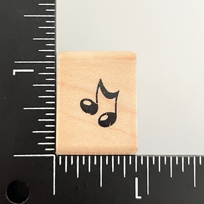 Stampendous Double Note Music Musical Note AA025 Wood Mounted Rubber ...
