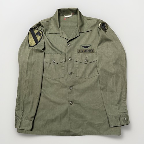 Vietnam War US Army OG-107 Utility Shirt 1st Cavalry Division Airborne ...