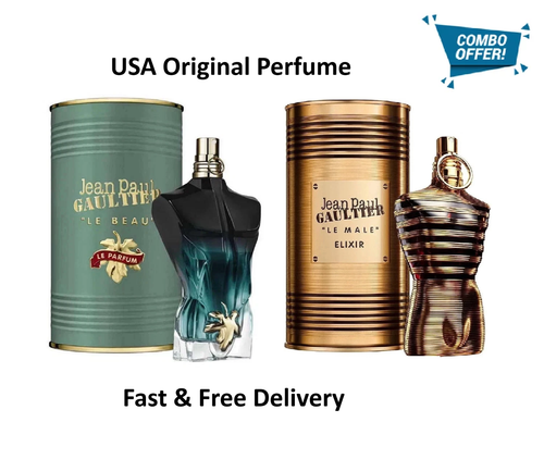 Jean Paul Gaultier Le Beau + Le Male Elixir 4.2oz Duo | Authentic Men’s ...
