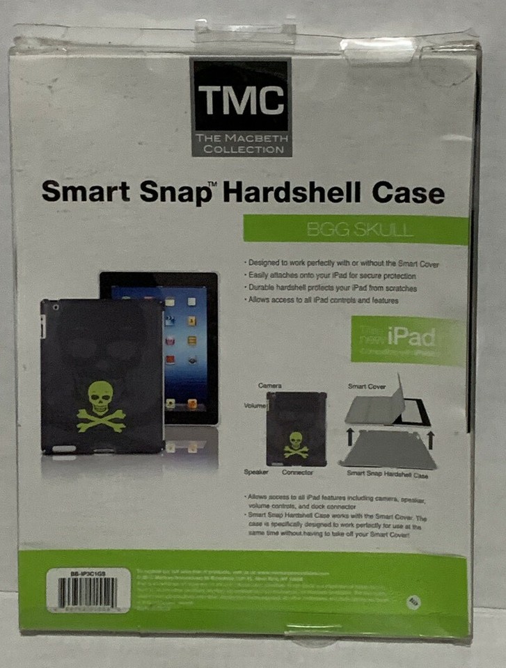 TMC The Macbeth Collection BGG SKULL iPad Smart Snap Hardshell Case | eBay
