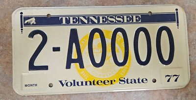 1977 TENNESSEE VOLUNTEER STATE SAMPLE LICENSE PLATE TAG | eBay