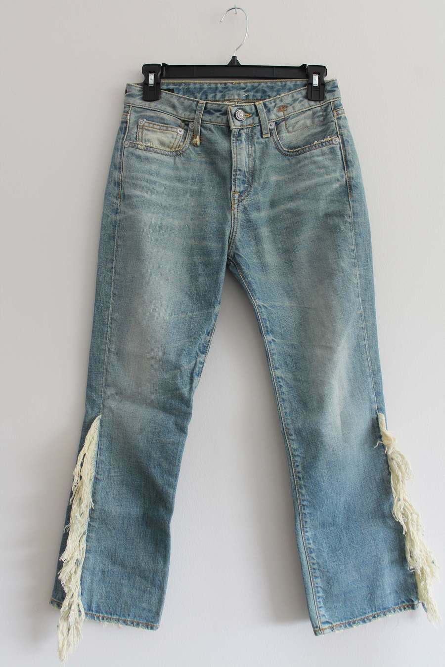 R13 FRINGE KICK FIT JEANS DREW RARE BLUE SIZE 25 NEW | eBay