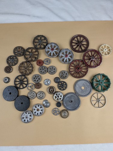 Antique Vintage Cast Iron Toy Spoke Wheels Trucks Wagons Tractors Big ...