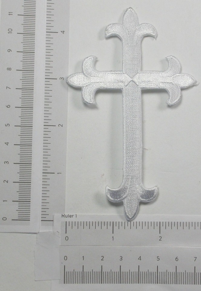 Cross Iron On Patch Applique - Latin Crucifix 4 3/4" high *colors* | eBay