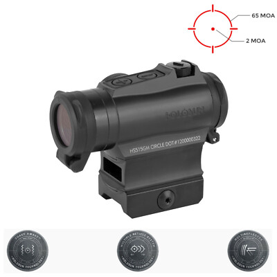 Holosun HS515GM Micro Optical Red Dot Sight 65MOA 1MOA Killflash QD ...