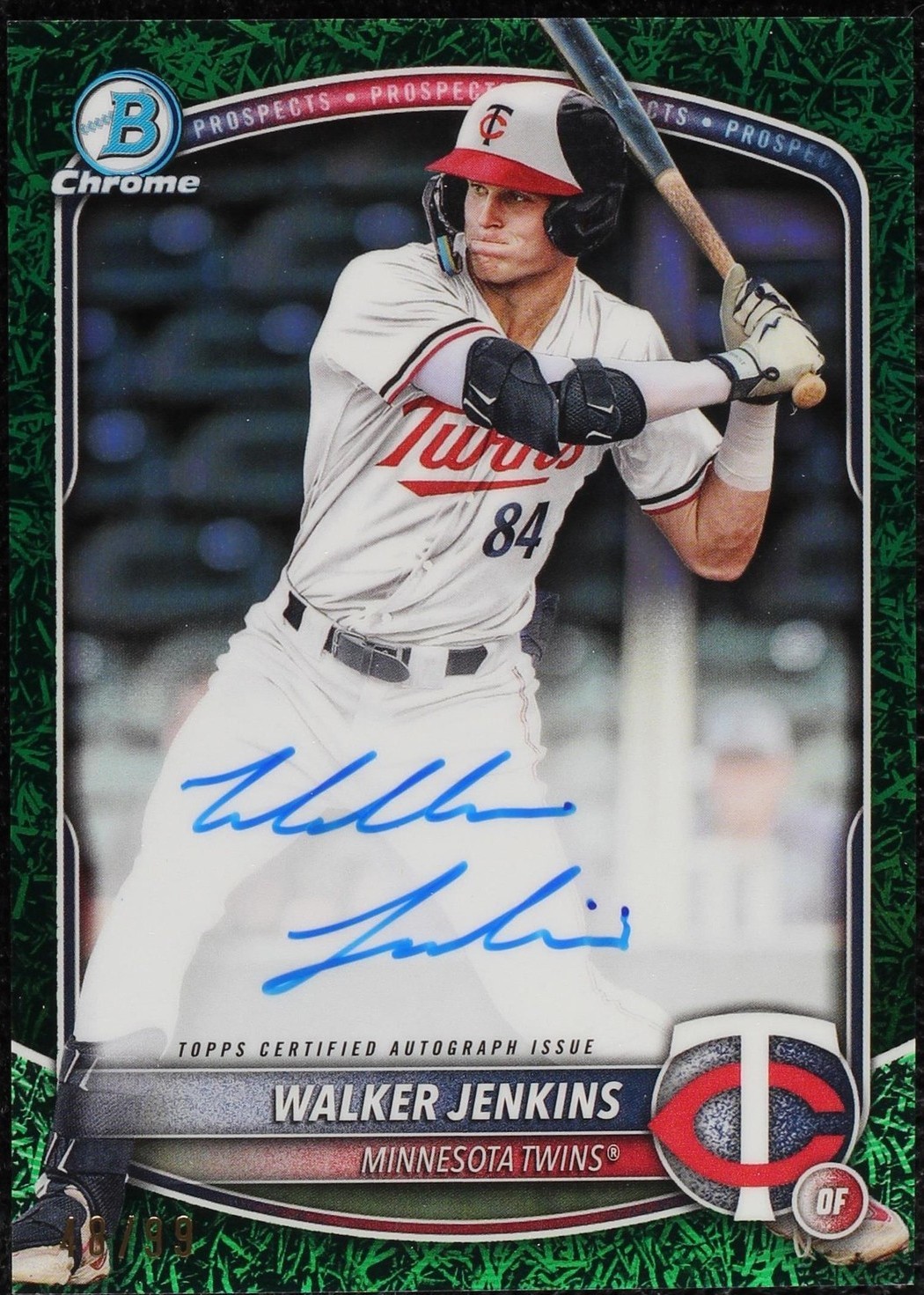 2025 Bowman - Chrome Prospect Autographs Walker Jenkins #CPA-WJ Green ...