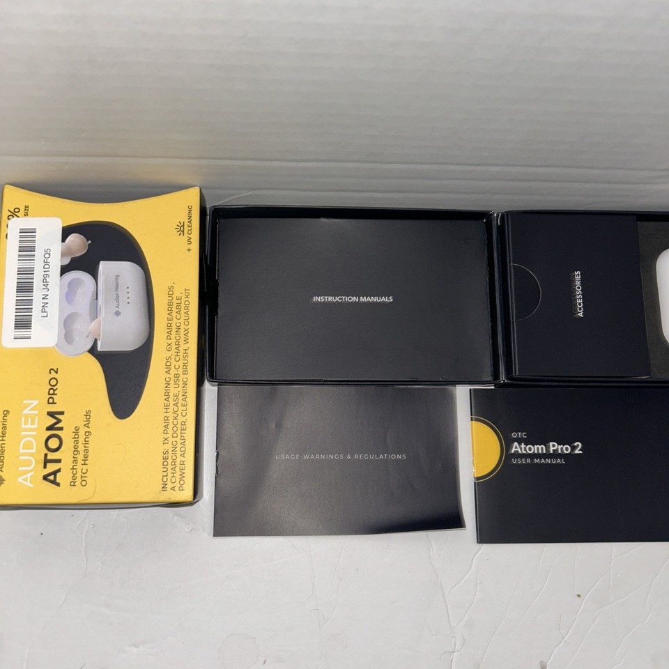 Audien ATOM PRO 2 Wireless Rechargeable OTC Hearing Aid For Parts Fast ...