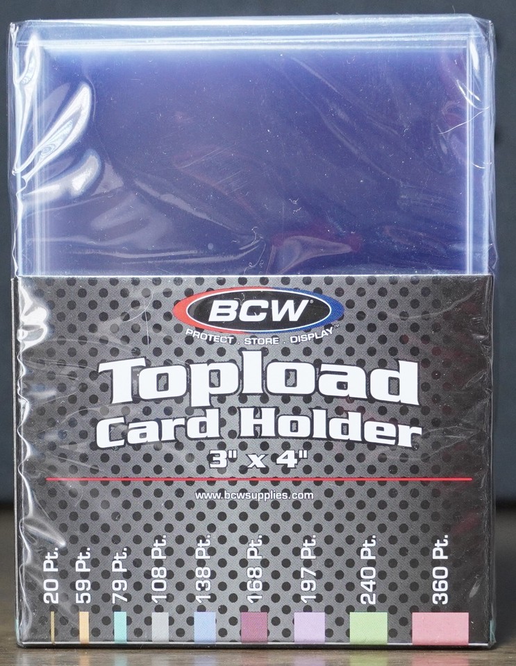(25) Thick 3x4" Toploader Card Holders (79 Pt. Thickness) BCW NEW | eBay