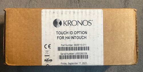 Sealed New Kronos Touch ID Option for H4 Intouch Fingerprint Scanner ...