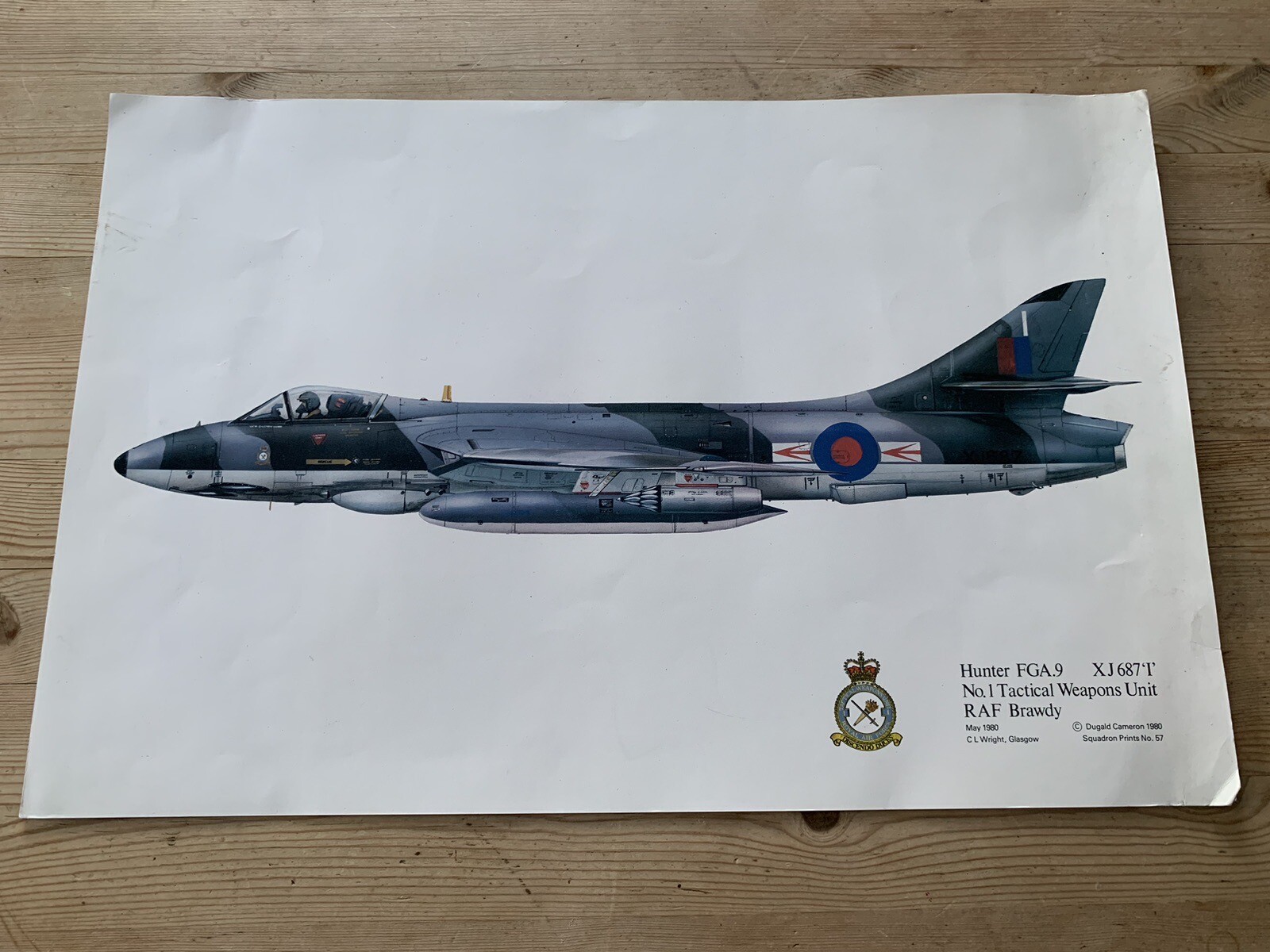 VTG DUGALD CAMERON RAF SQUADRON PRINTS-TORNADO HUNTER LIGHTNING-10,38 ...