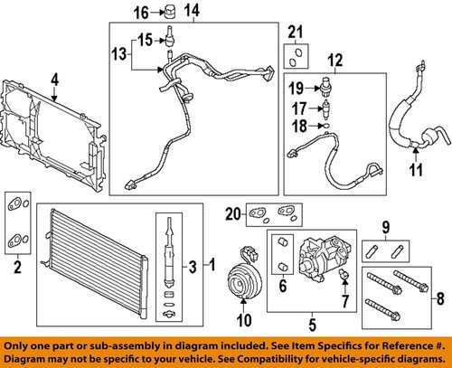 FORD OEM 09-17 Expedition Condenser, Compressor Lines-Carrier ...