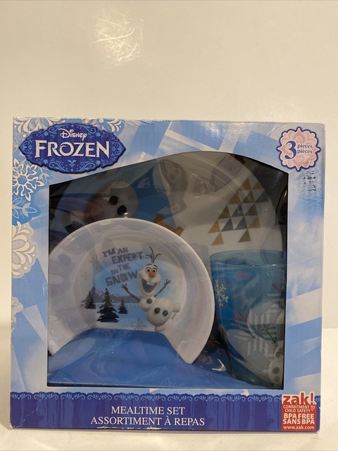 Disney Frozen Olaf 3pc Childrens Tumbler Bowl & Plate Mealtime Melamine ...