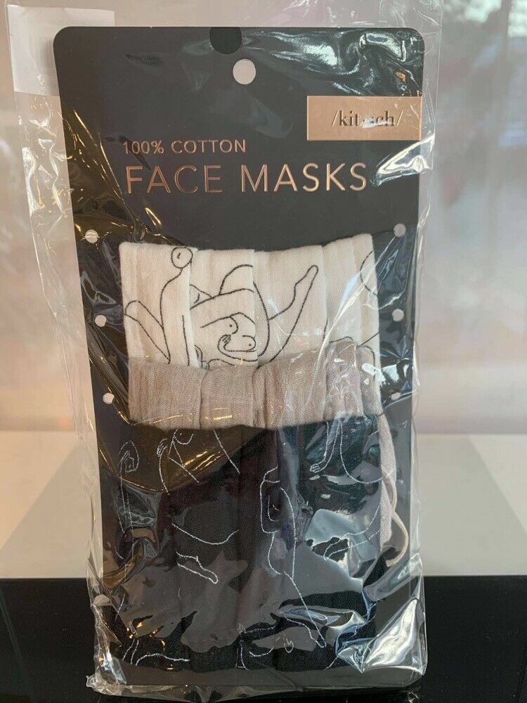 Kitsch Cotton Face Mask Set of 3 nib you choose | eBay