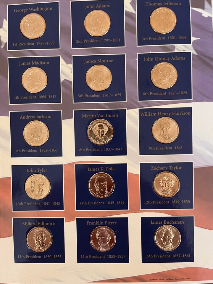 US PRESIDENTIAL DOLLAR COIN SET & BOOK | eBay