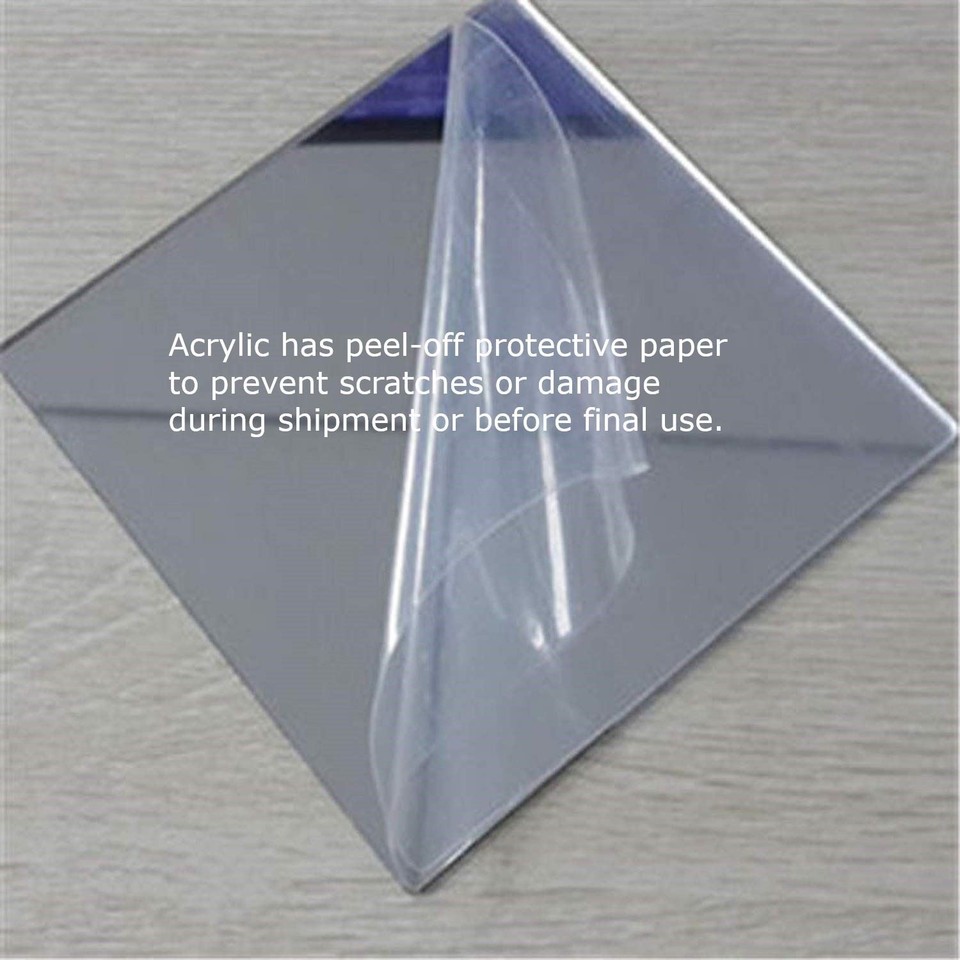 NEW Silver Mirror Acrylic Plexiglass Sheets 1/8” Thick (3mm) 17 Sizes ...
