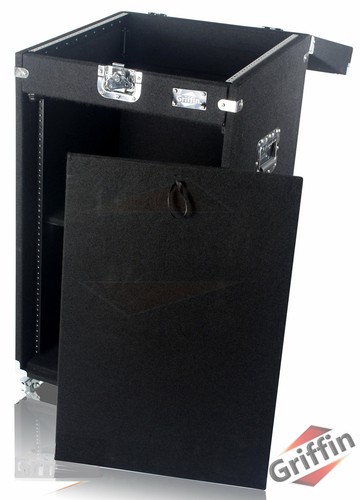 Rack Mount Cabinet Flight Case - Studio Mixer DJ Booth Cart Stand AMP ...