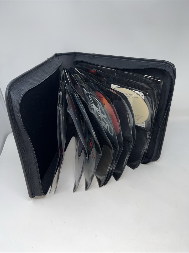 Lot of 83 Assorted Oldies Random Music CDs in Storage Folder Clear Slip ...