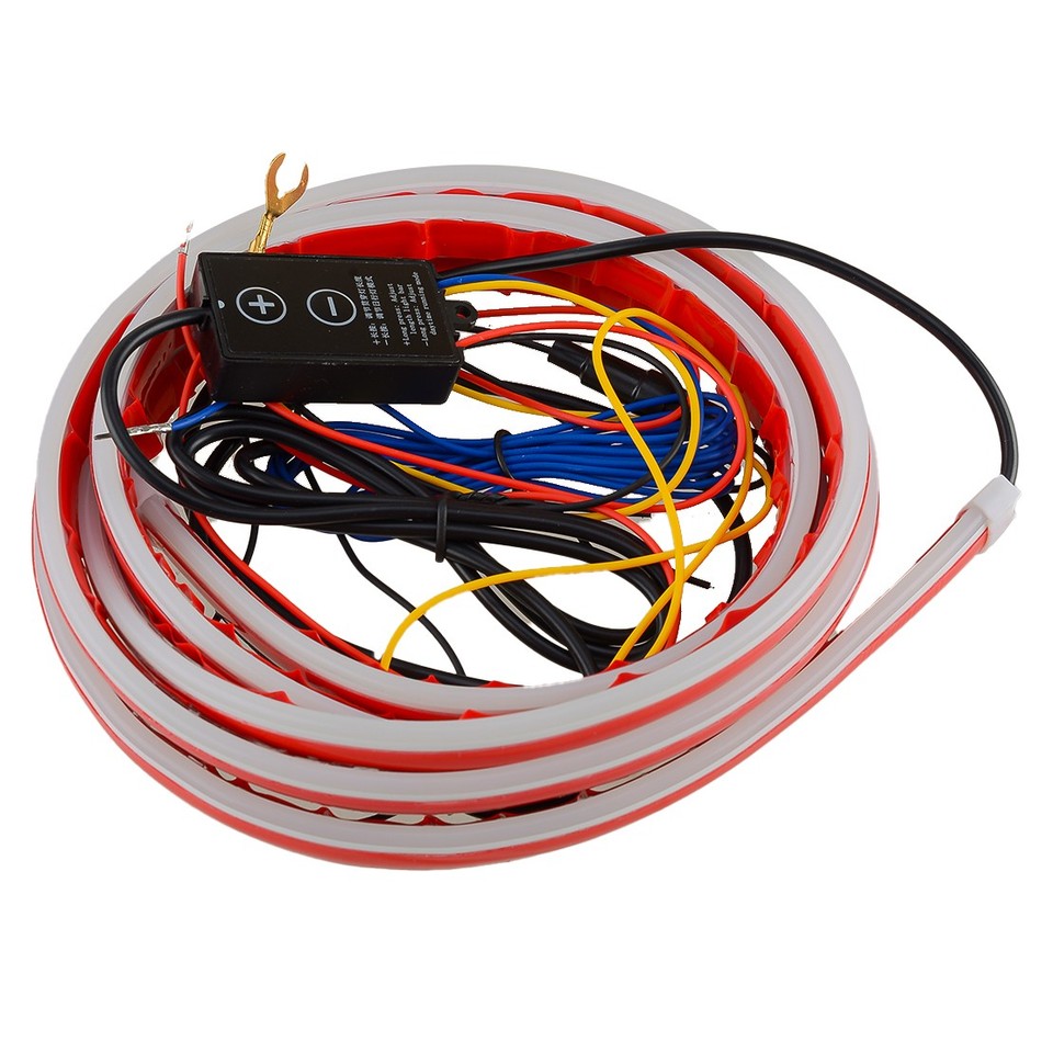 200cm Start Scan Dynamic LED DRL Hood Light Strip Daytime Running Light ...