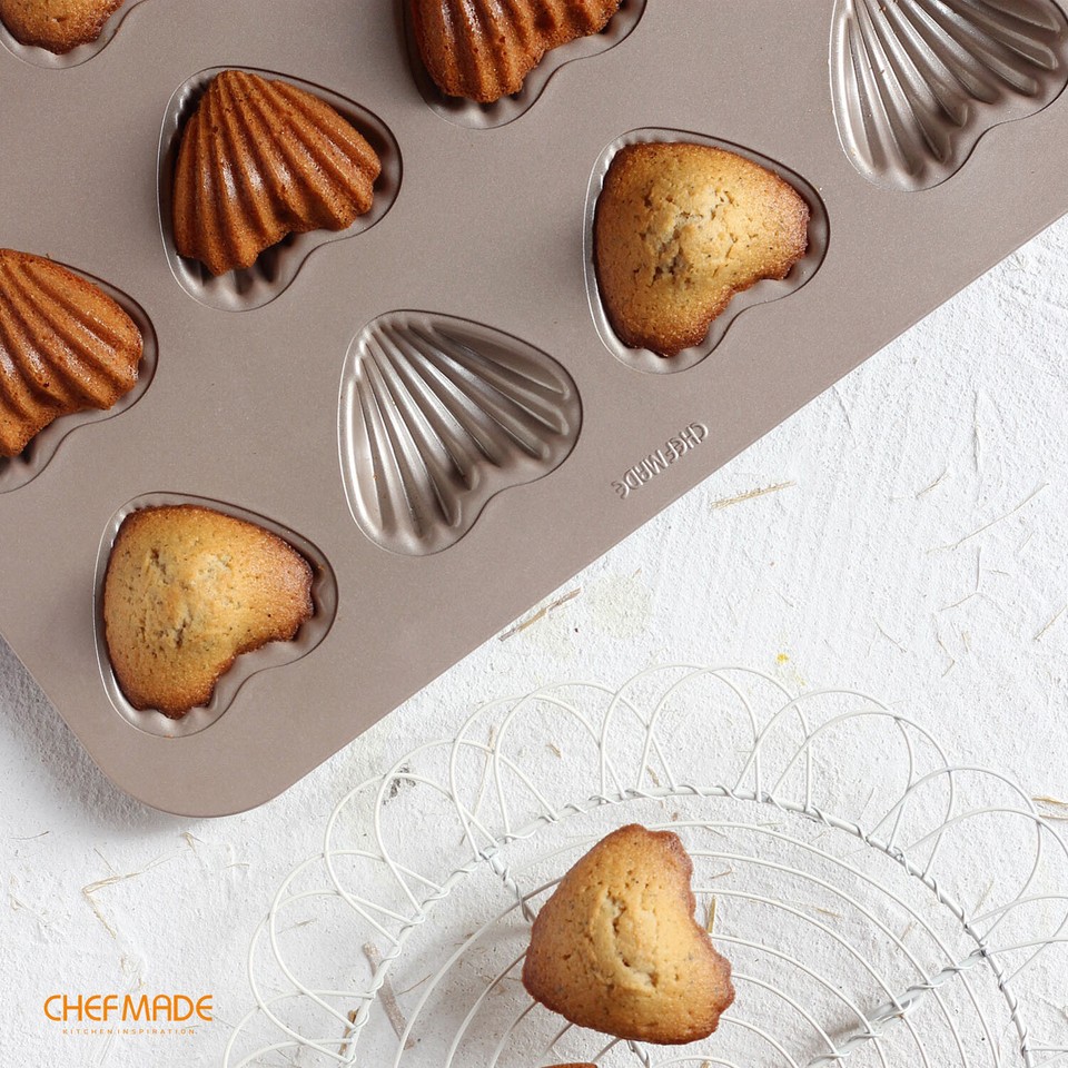 CHEFMADE Madeleine Pans, Spherical Shell Madeline Cake Pan | eBay