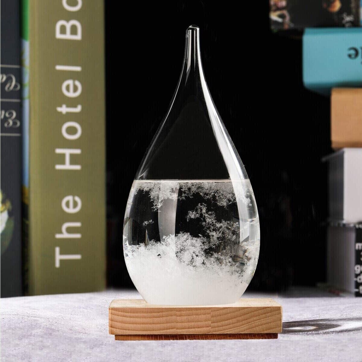 Storm Glass Weather Station Forecaster Stylish and Creative Drop-Shaped ...