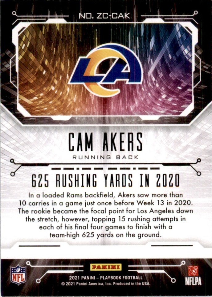 2021 Panini Playbook Zoning Commission Cam Akers Los Angeles Rams #ZC-CAK | eBay