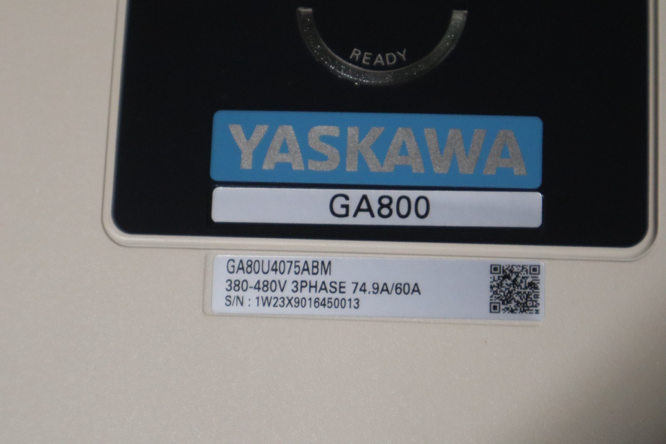 YASKAWA GA800 50 HP DRIVE GA80U4075ABM / CIPR-GA80U4075ABMA-AAAANA REV ...