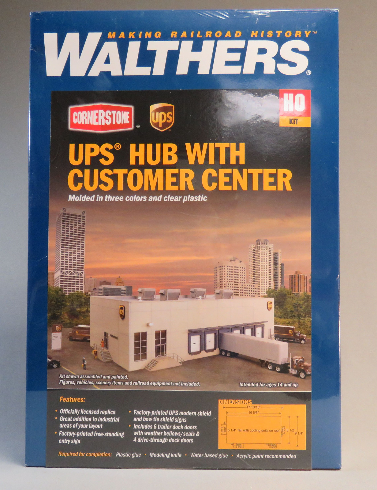 WALTHERS CORNERSTONE HO SCALE UPS HUB CUSTOMER CENTER BUILDING W933 ...