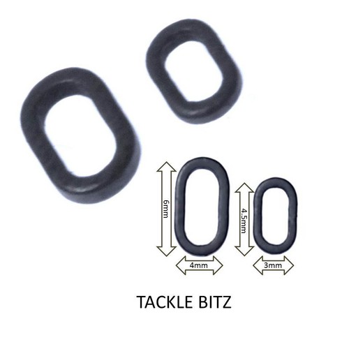 Oval Rig Rings Carp Fishing Terminal End Tackle Matt Black Swivels Chod ...