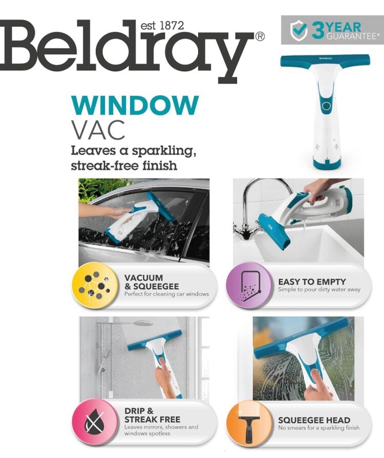Like Karcher -BELDRAY WINDOW VACUUM CLEANER Multi-Purpose CORDLESS ...
