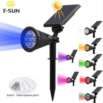 Solar Power Spotlight LED Garden Spot Lights Outdoor Lawn Landscape ...