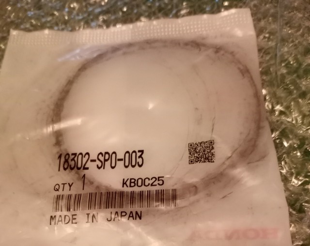 Genuine Honda Exhaust Pipe Gasket OEM 18302SP0003 for sale online | eBay