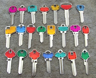 Lot of 20 Misc COLOR Key Blanks HOUSE, CAR, etc.. ART,CRAFT... | eBay