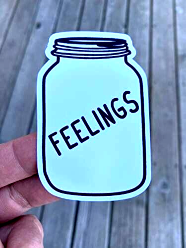 Feelings Jar Sticker Water Bottle Sticker Laptop Sticker, Phone Sticker ...