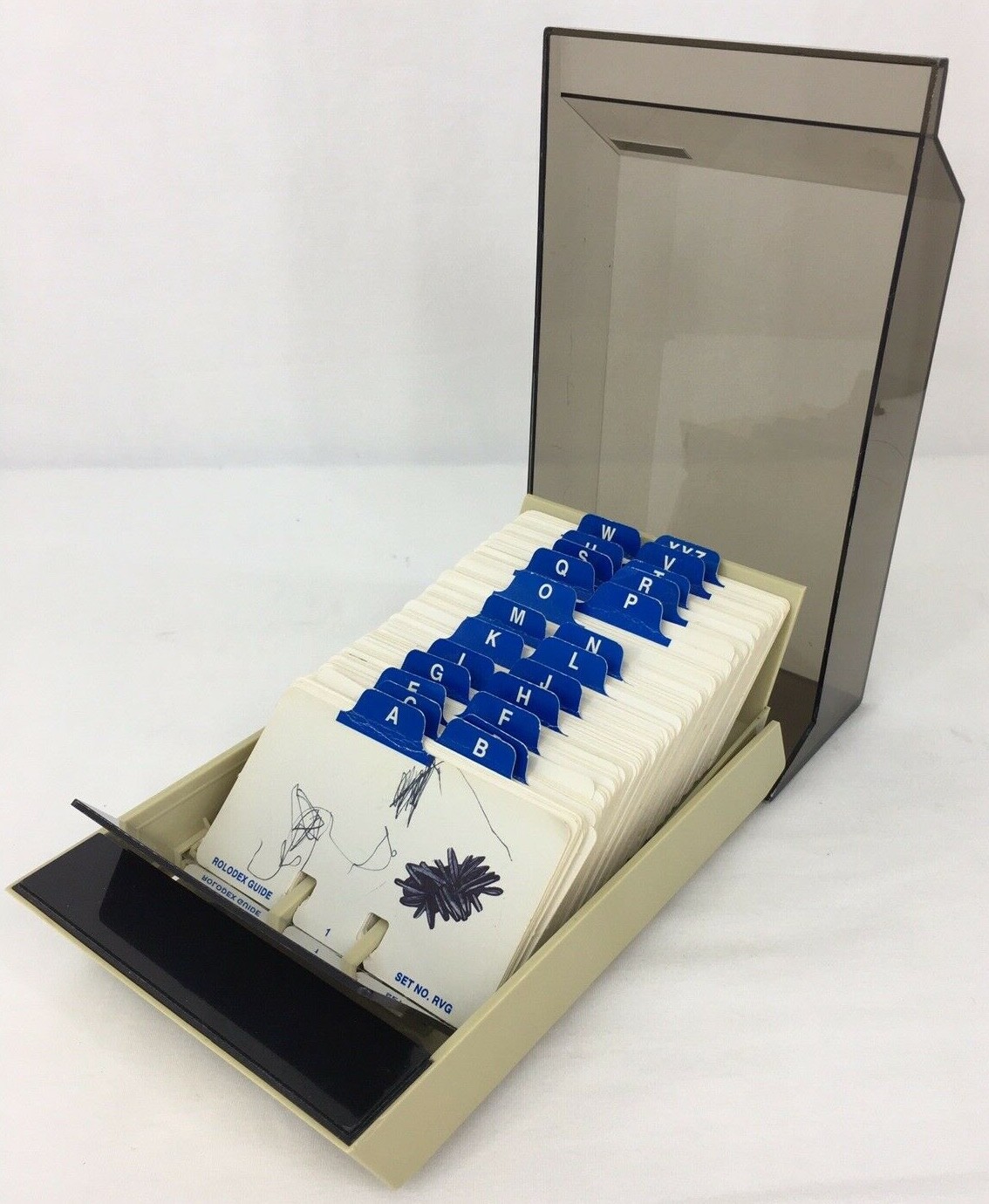 Vintage Rolodex Model VIP 24C Flip Top Phone Address File W/Blank Cards ...