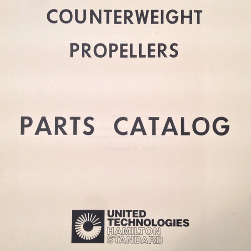 United Technologies Hamilton-Standard CounterWeight Props Parts Manual ...