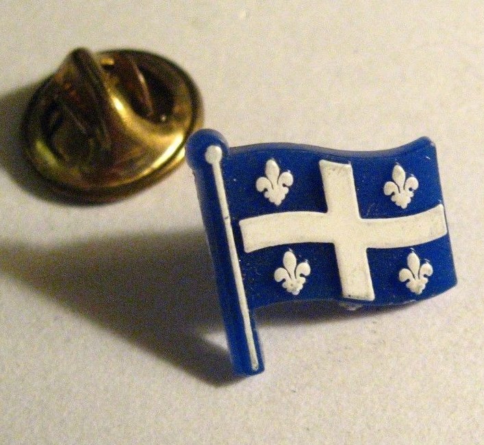 Quebec City Flag Pin - Vintage Plastic J Gagnon Saint Jean Port Joli ...