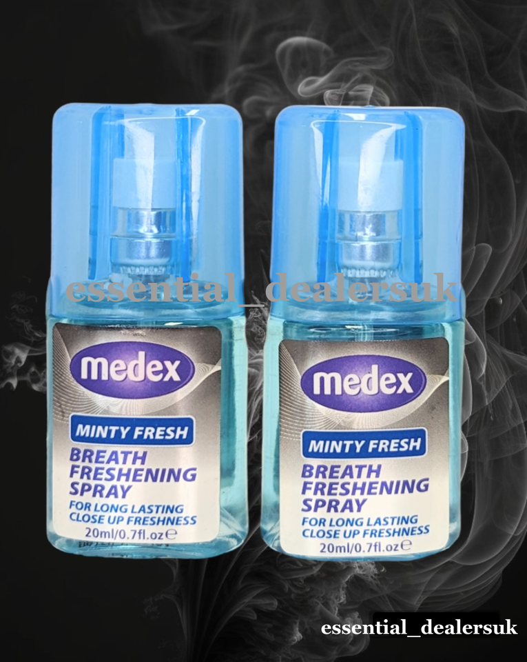 2x MEDEX BREATH FRESHENER MOUTH SPRAY LONG LASTING MINT FRESH MINTY ...